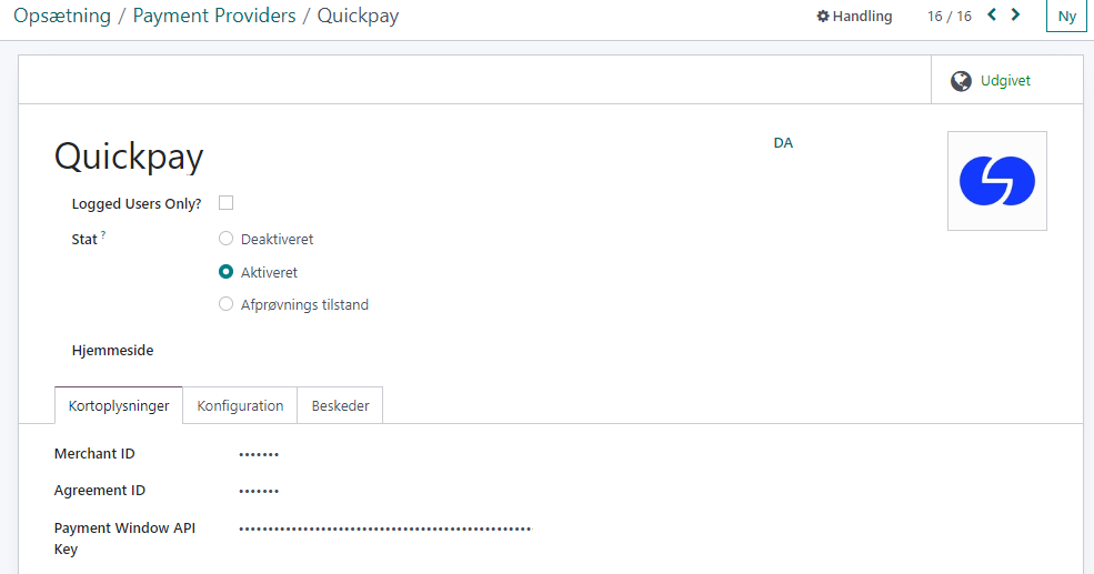 QuickPay integration for Odoo eCommerce | FlexERP